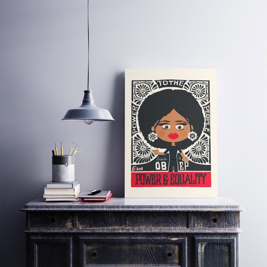 Lámina tributo a Angela Davis – MyDöllies Estudio